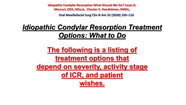 Ortho manage of idiopathic condylar resorption part 1 | PPTX | Bone and ...