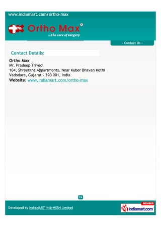 Ortho Max, Maxillofacial Instruments, Vadodara | PDF
