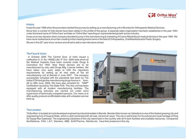 Ortho Max, Maxillofacial Instruments, Vadodara | PPT
