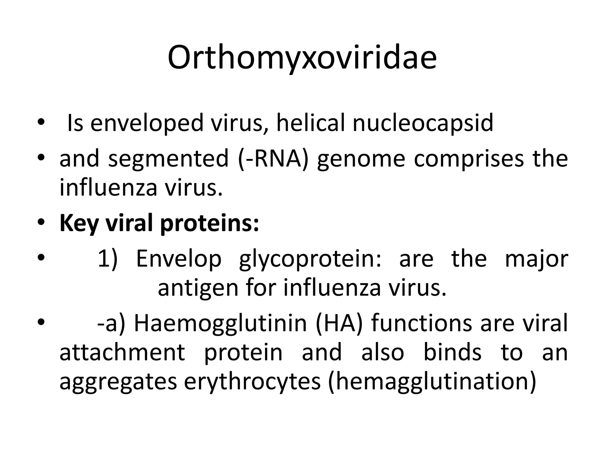 Orthomyxoviridae 2 | PPTX