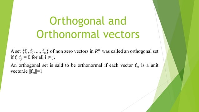 Orthogonality | PPTX