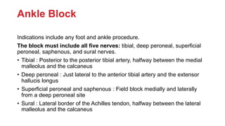 Orthopaedic analgesia and blocks | PPTX