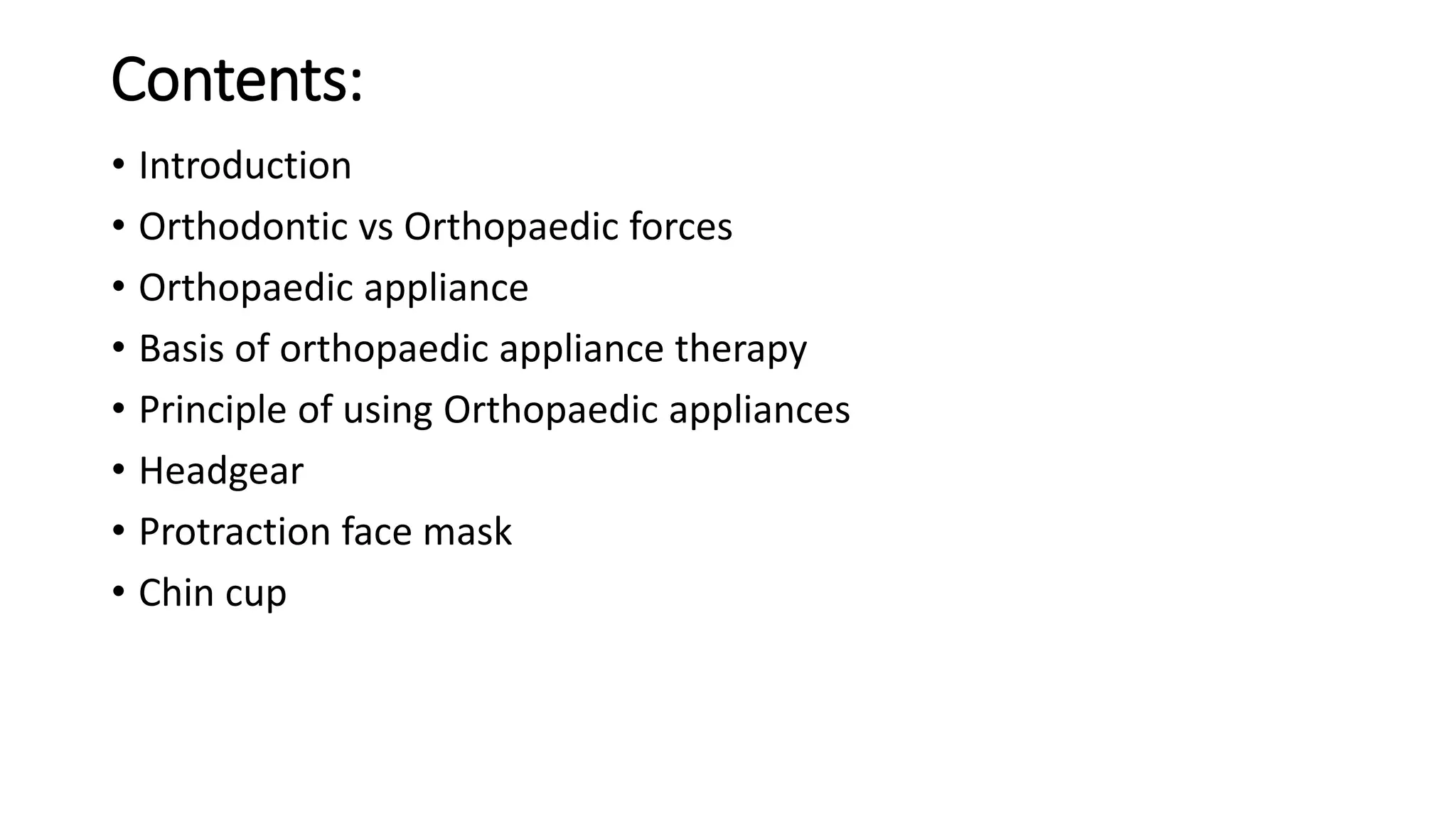 Orthopaedic appliance seminar | PPTX