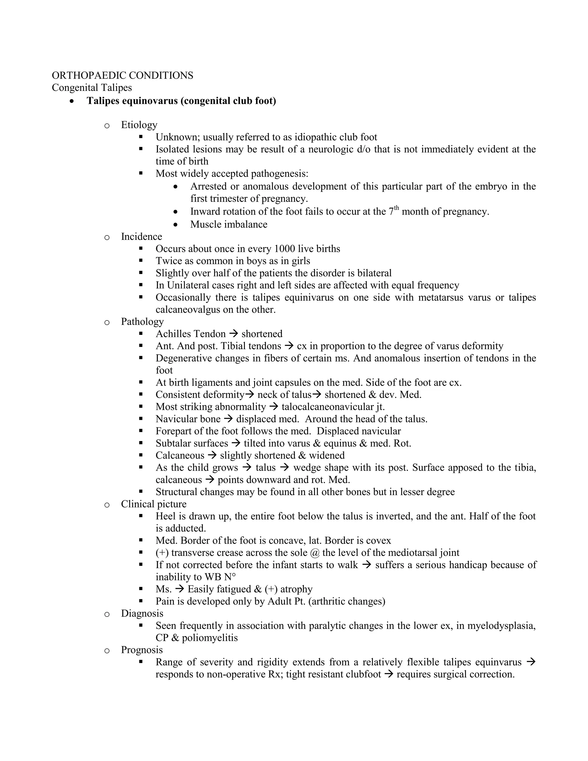 Orthopaedic conditions | PDF | Death, Injury, or Military Conflict ...
