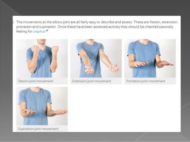 Orthopaedic examination elbow and knee