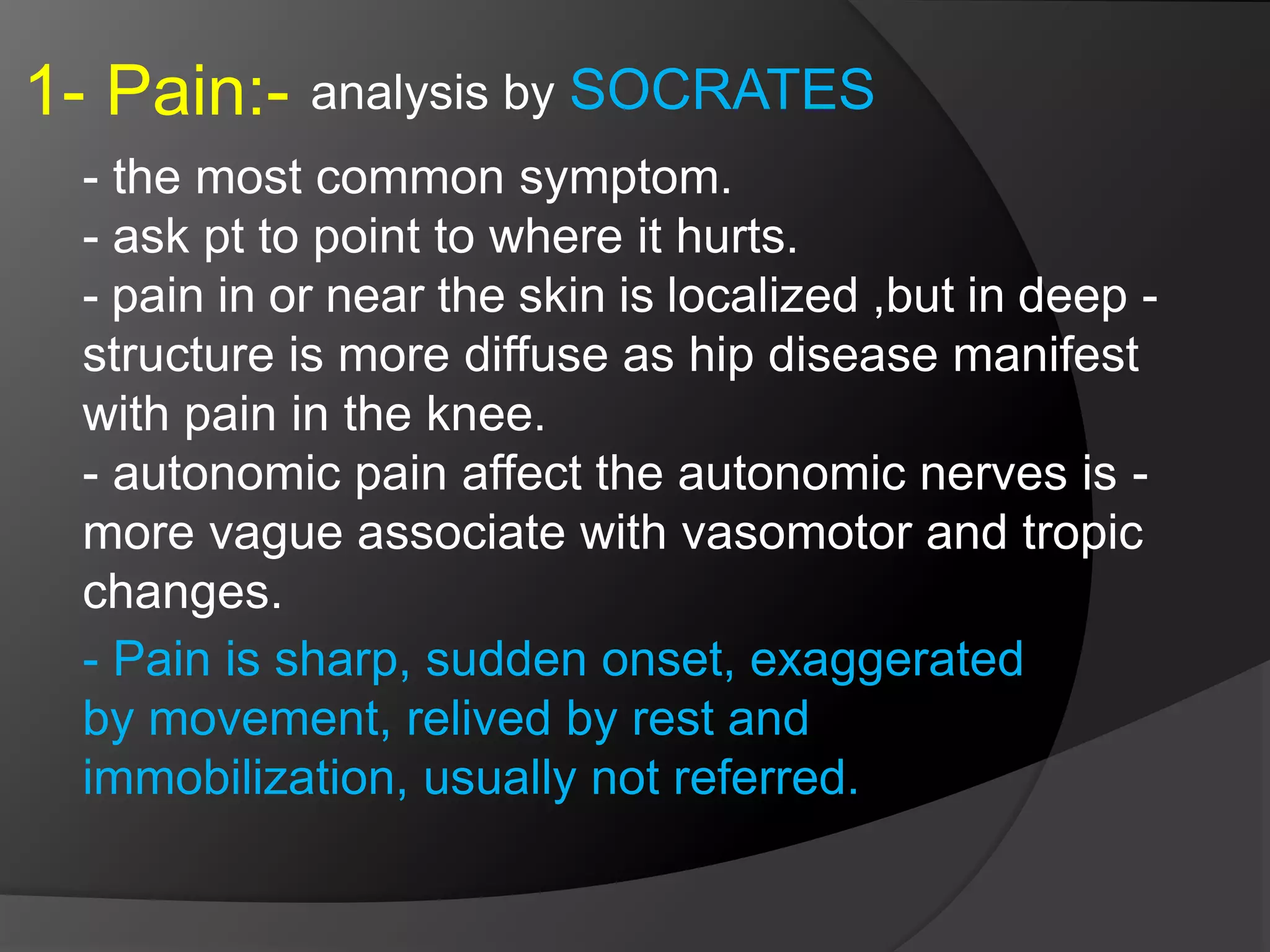 Orthopaedic History Taking | PPTX