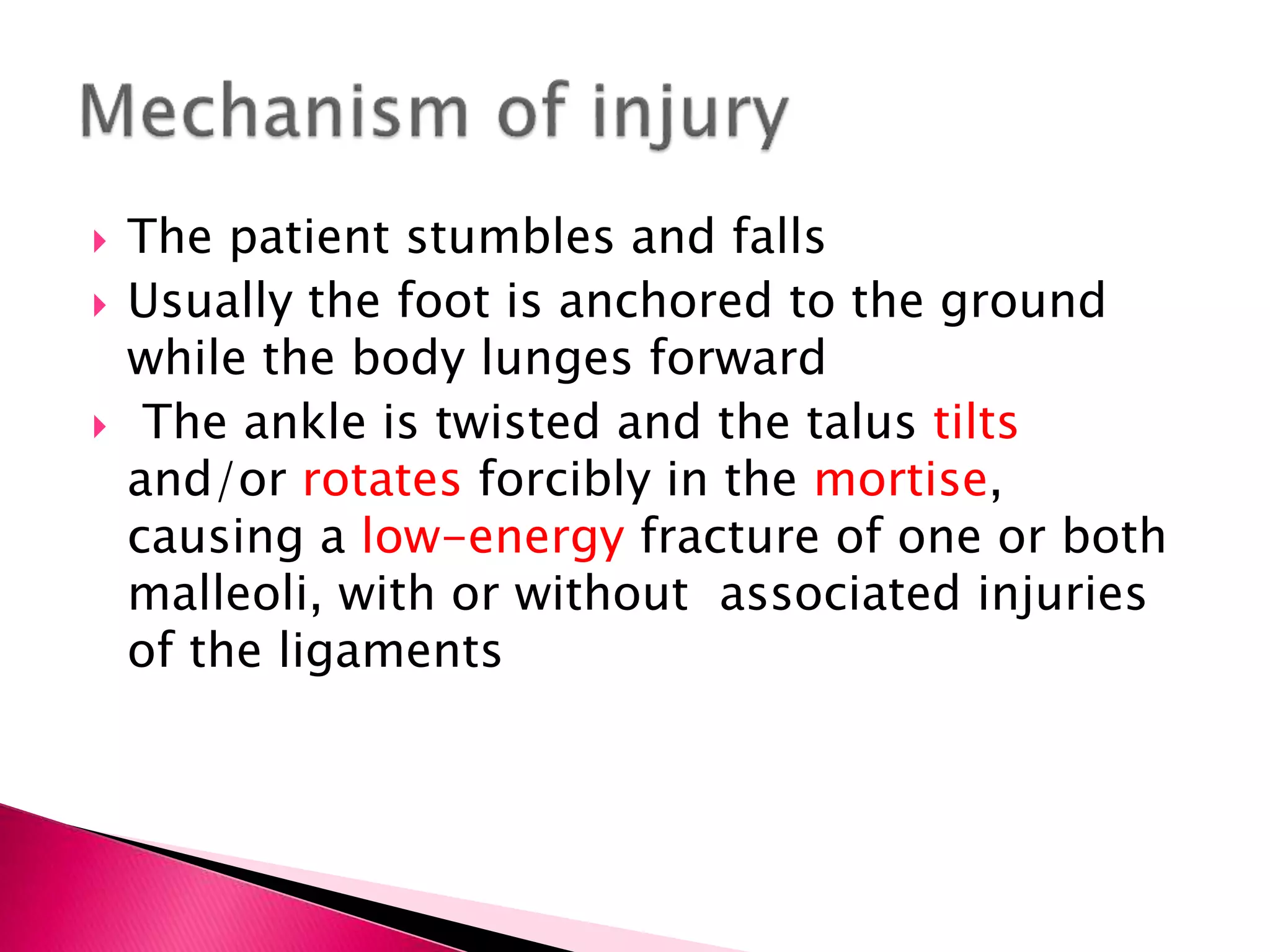 Tibia and fibula diaphysis, ankle and foot injuries | PPTX