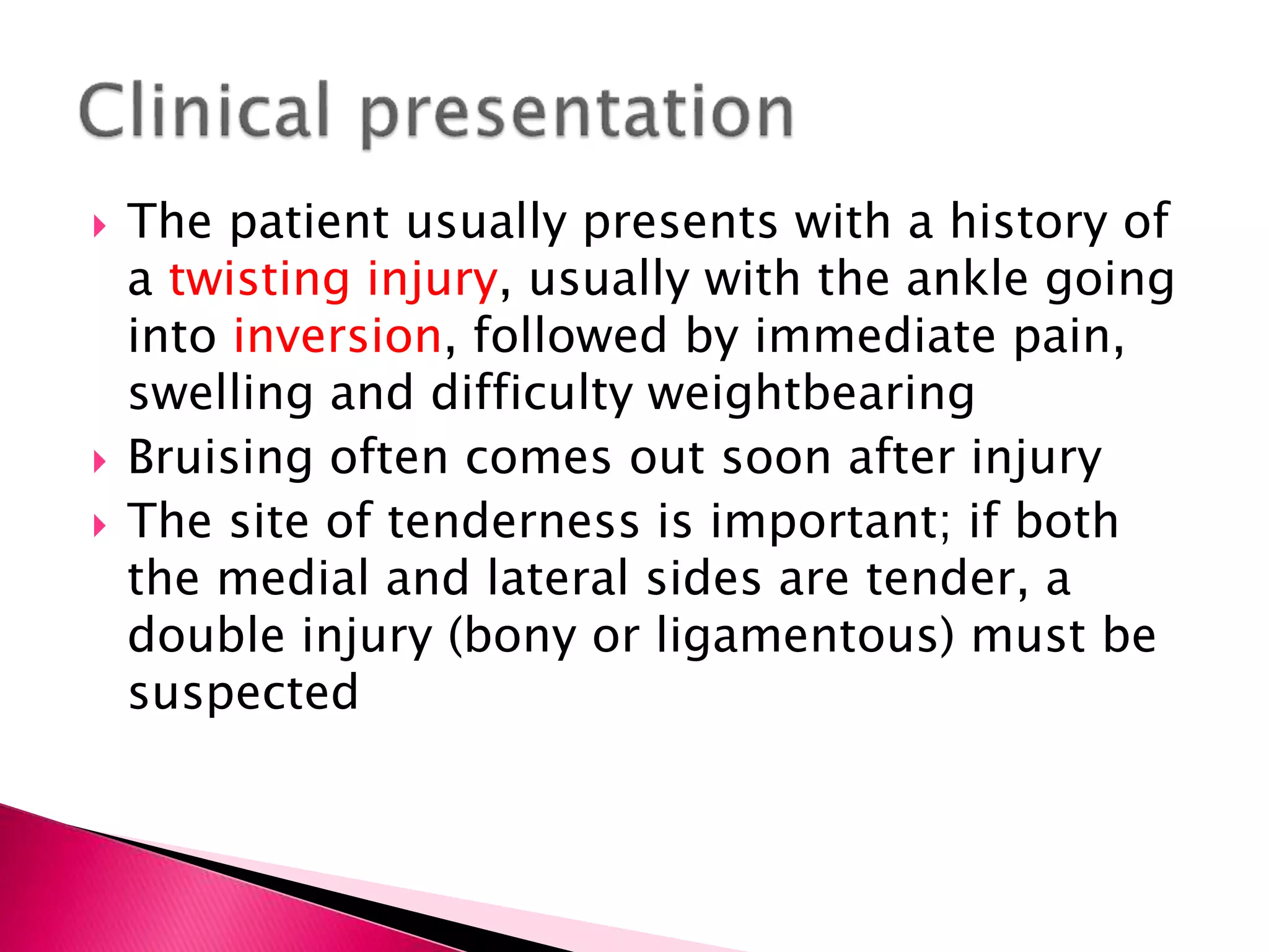 Tibia and fibula diaphysis, ankle and foot injuries | PPTX