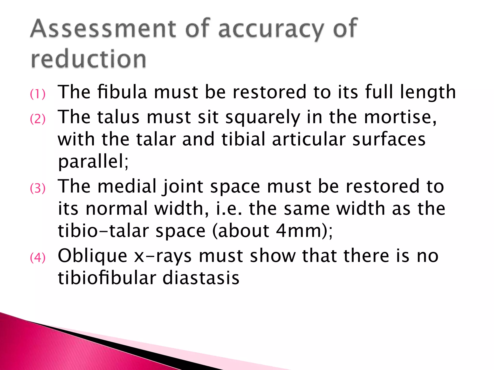 Tibia and fibula diaphysis, ankle and foot injuries | PPTX