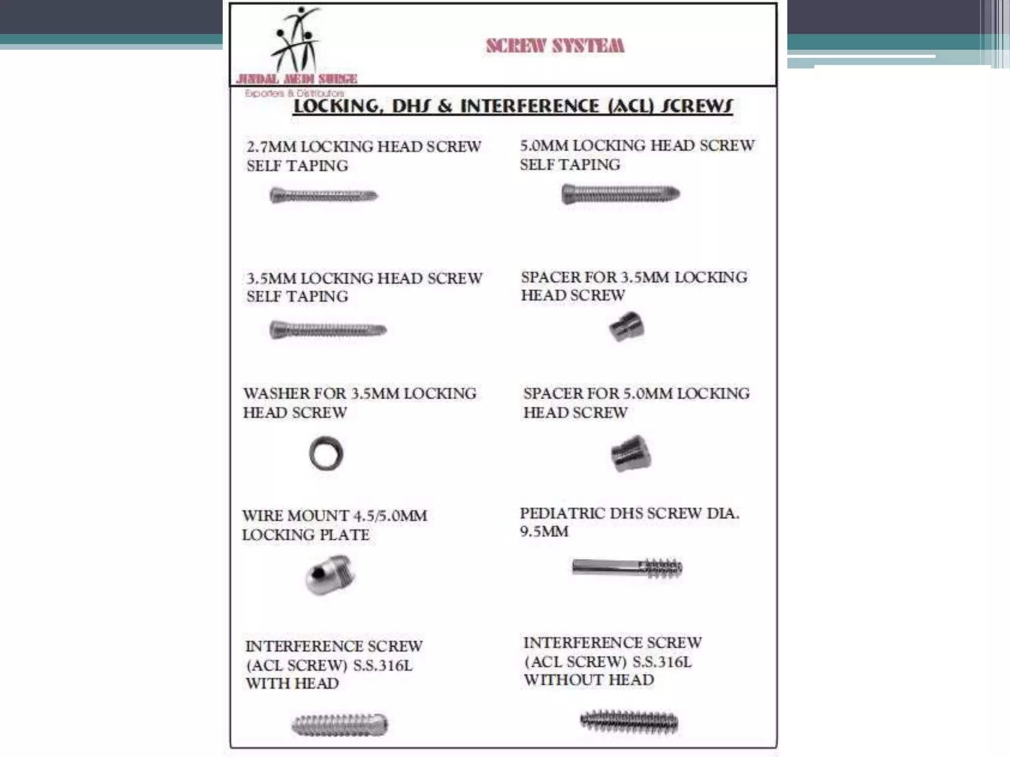 Orthopedic Screw Implants | PPSX