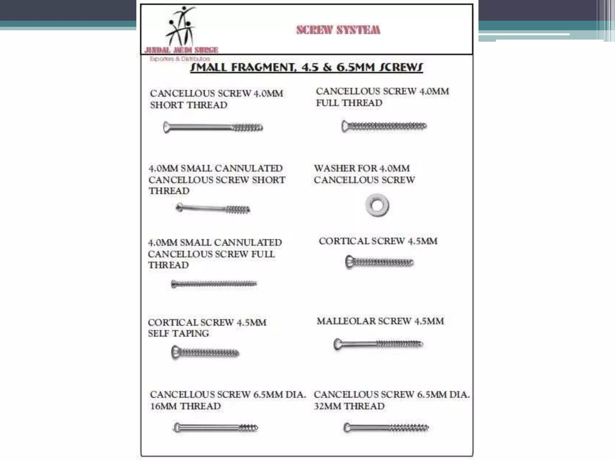 Orthopedic Screw Implants | PPSX