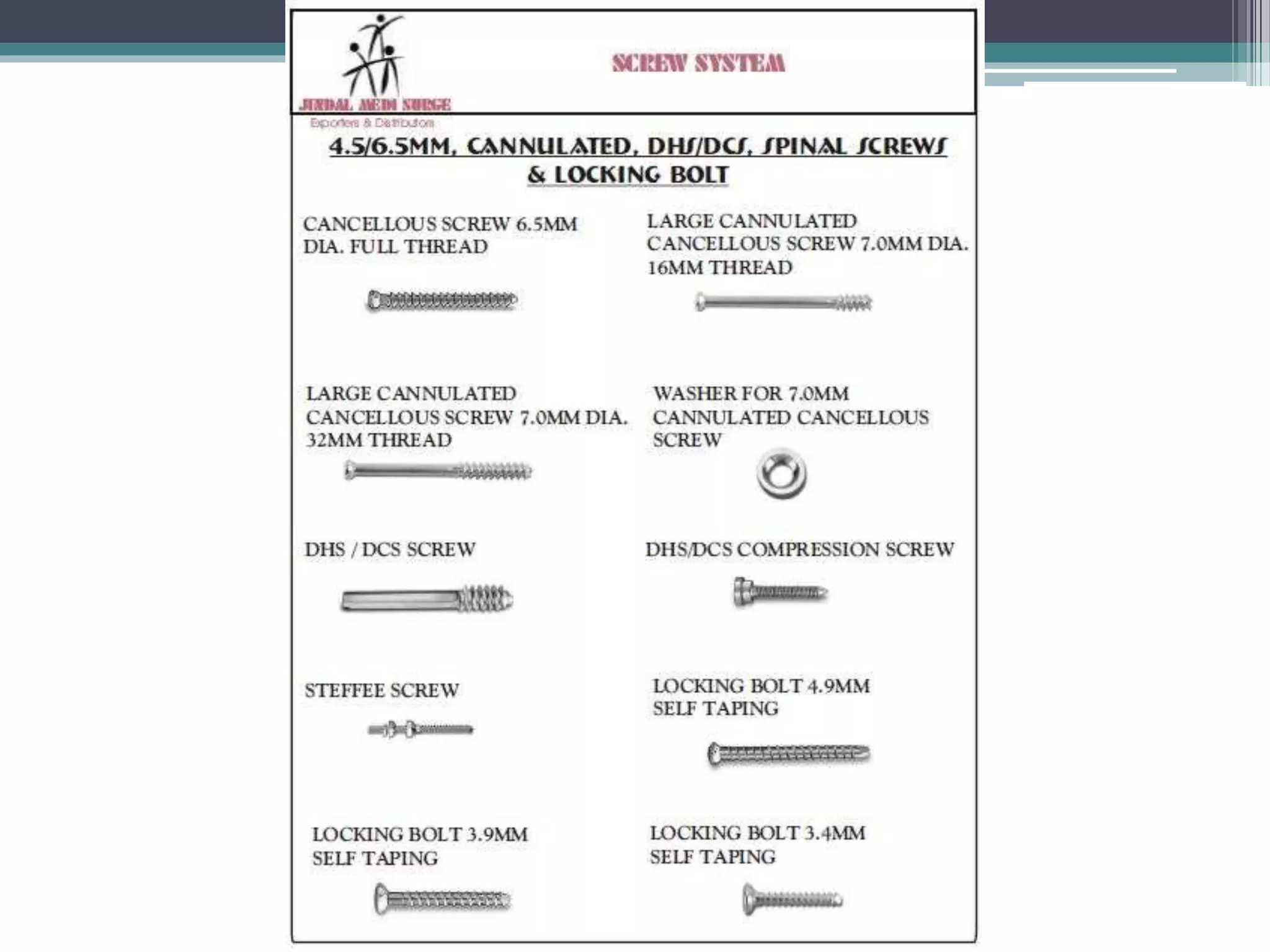 Orthopedic Screw Implants | PPSX