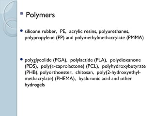 Orthopedic biomaterials | PPT