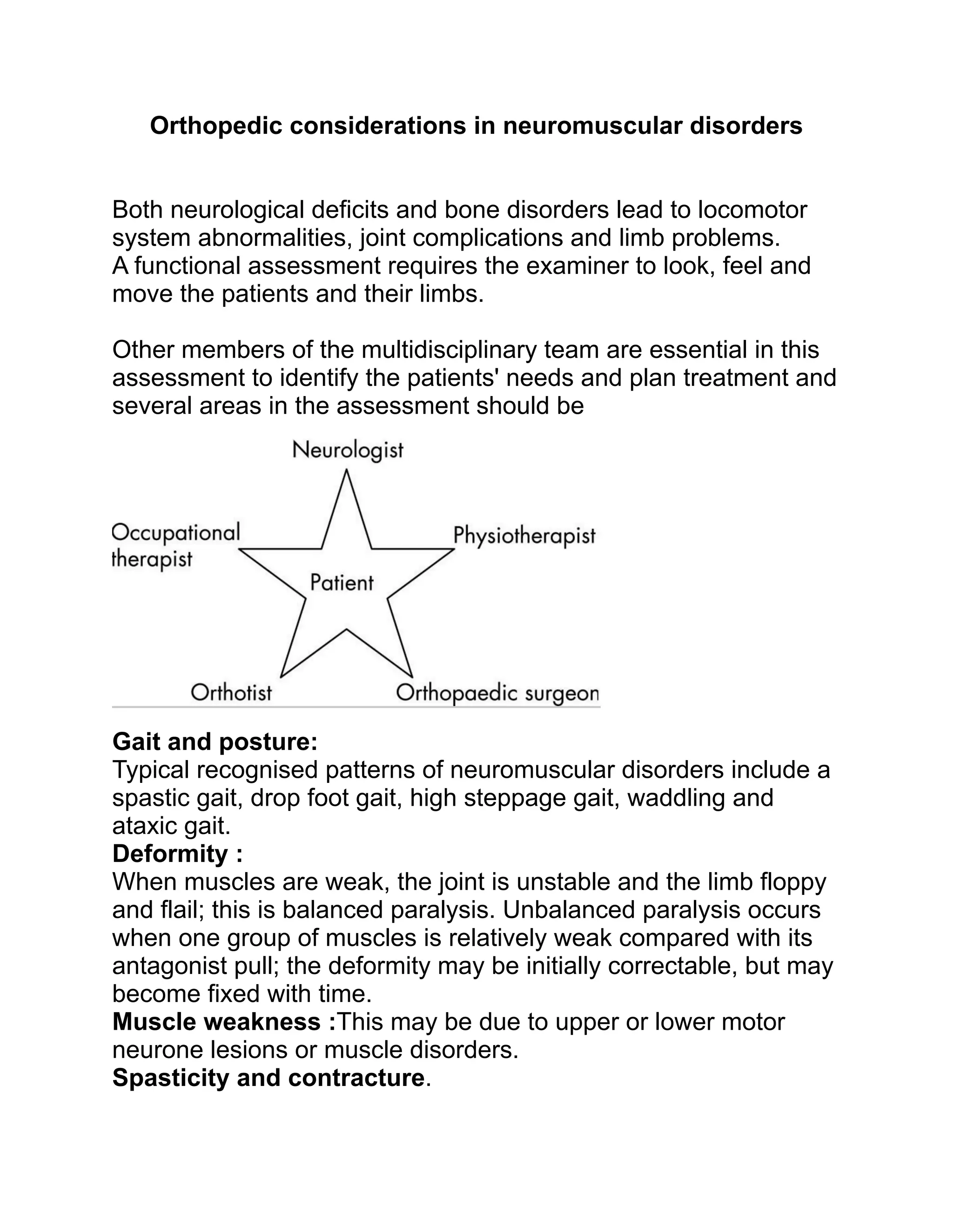 Orthopedic considerations in neuromuscular disorder | PDF