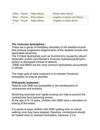 Orthopedic considerations in neuromuscular disorder | PDF