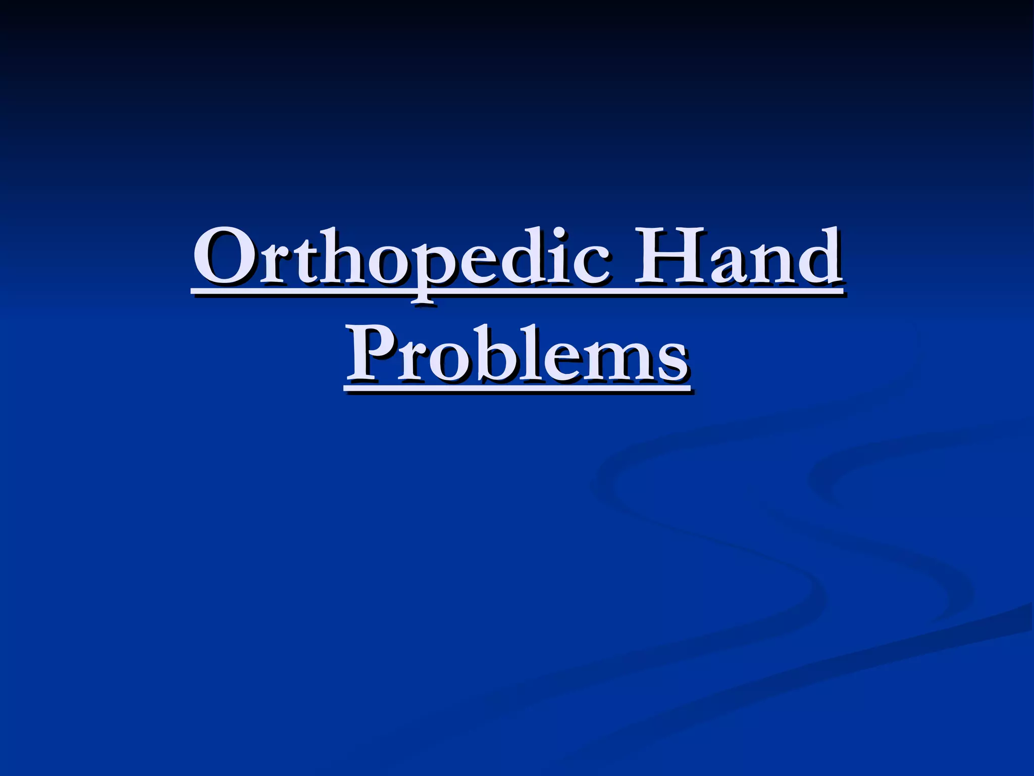 Orthopedics 5th year, 5th lecture (Dr. Ariwan) | PPT