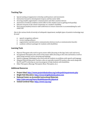 Orthopedic impairment | DOCX