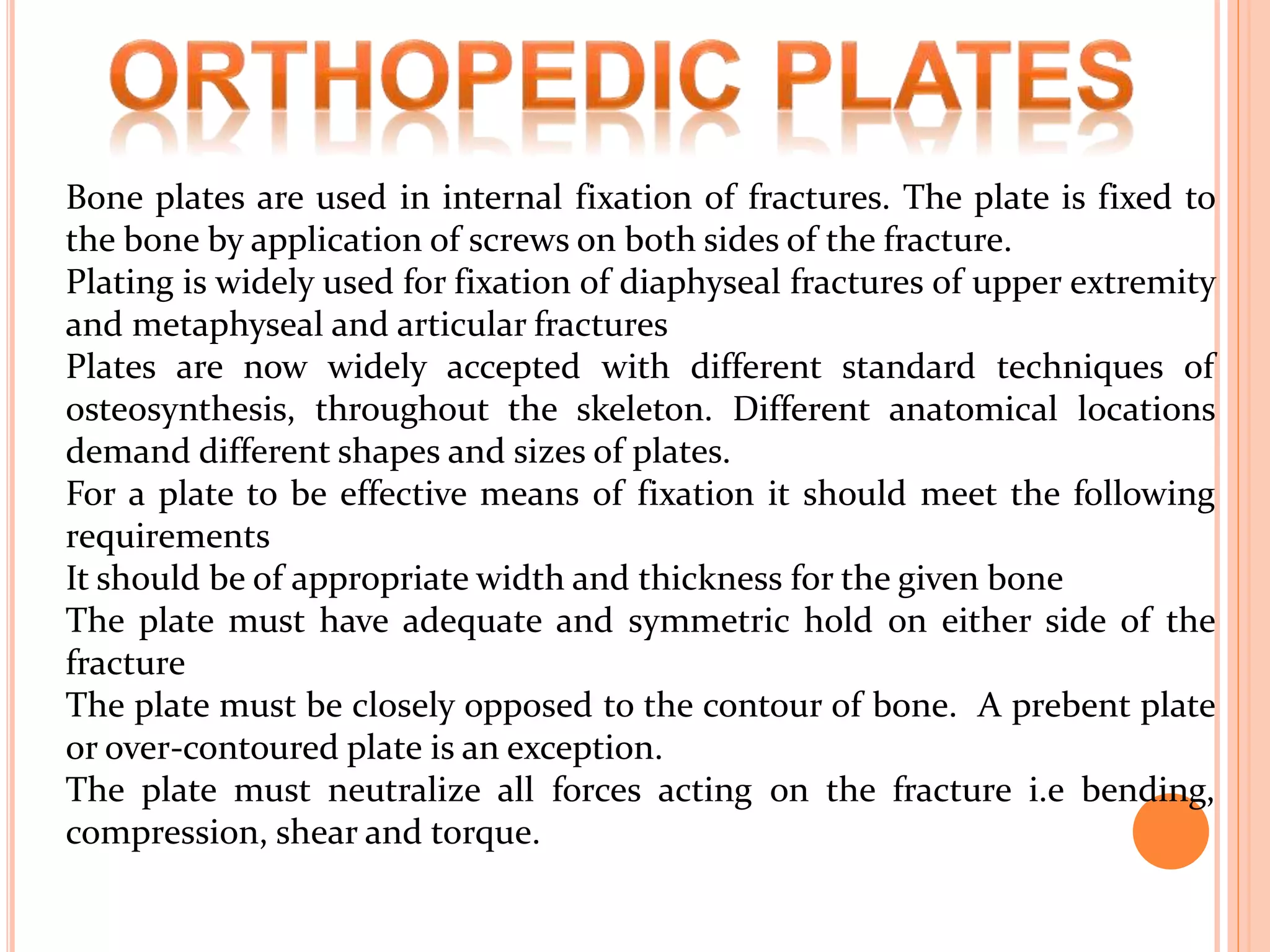 Orthopedic implants used in Operation Theater | PPTX