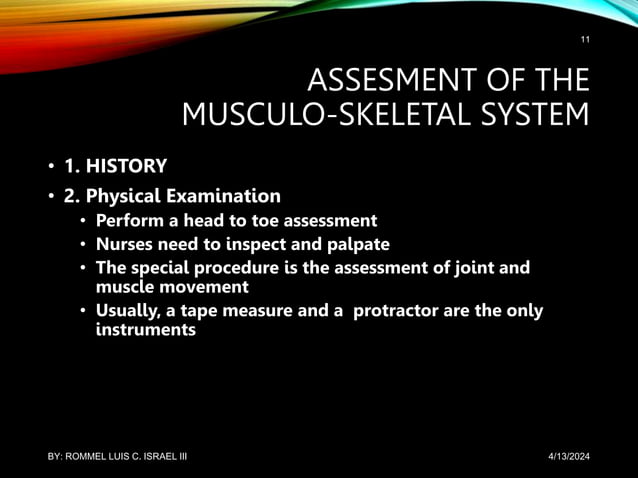 ORTHOPEDIC NURSING: CARE OF THE CLIENT WITH MUSCULO-SKELETAL DISORDER | PPT