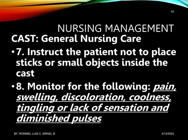 ORTHOPEDIC NURSING: CARE OF THE CLIENT WITH MUSCULO-SKELETAL DISORDER | PPT