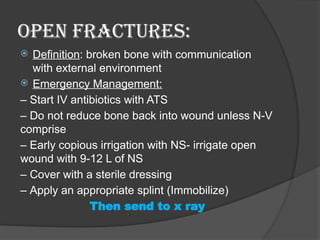 acute Orthopedics emergencies for undergraduate doctors. | PPTX