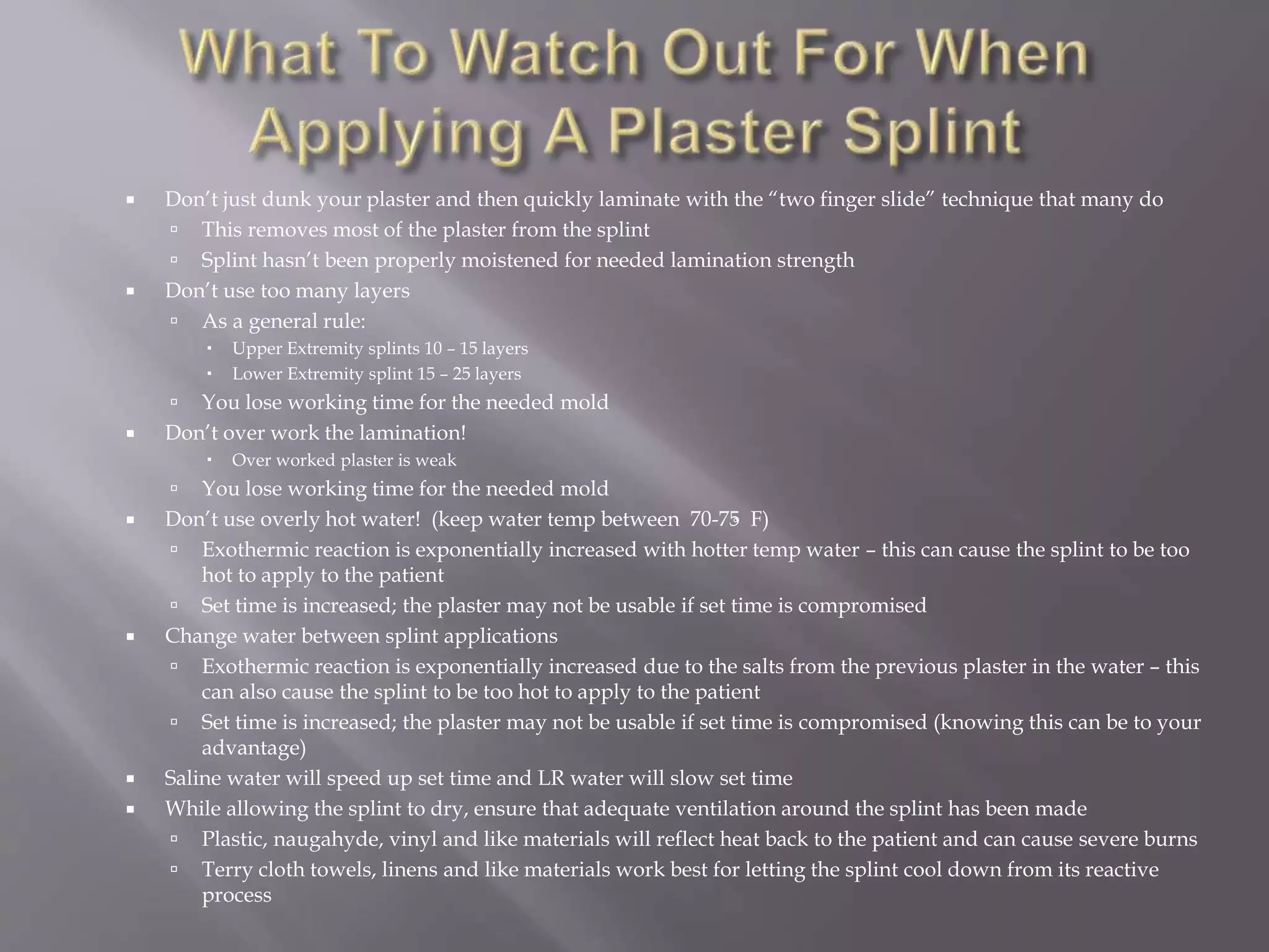 Orthopedic splinting | PPTX