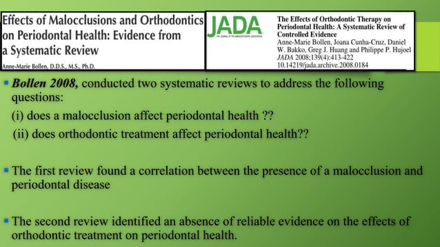 ORTHODONTICS PERIODONTICS RELATIONSHIP.pptx | Dental Health | Diseases ...