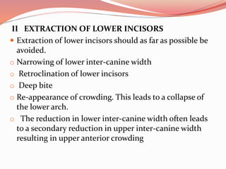 Extraction in orthodontics by anchel | PPTX