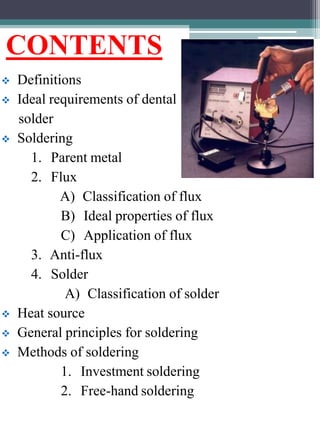 orthodontics- soldering and welding | PPTX