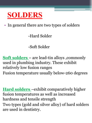 orthodontics- soldering and welding | PPTX