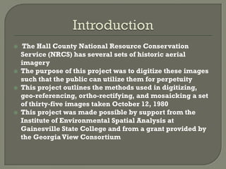 Digital Ortho Image Creation of Hall County Aerial Photos | PPT