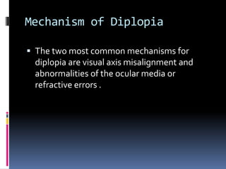 Orthoptic approach to dipolopia | PPT