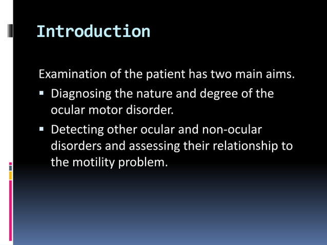 Orthoptic examination | PPTX | Eye and Vision Conditions | Diseases and ...