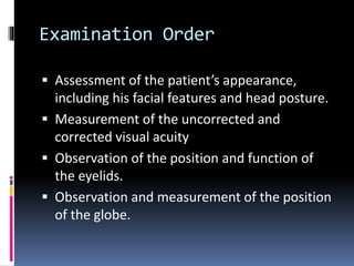 Orthoptic examination | PPTX