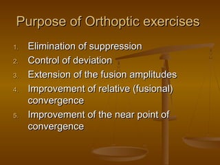 Orthoptic excercises siraj safi | PPT