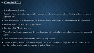 Orthoptic instruments | PPTX