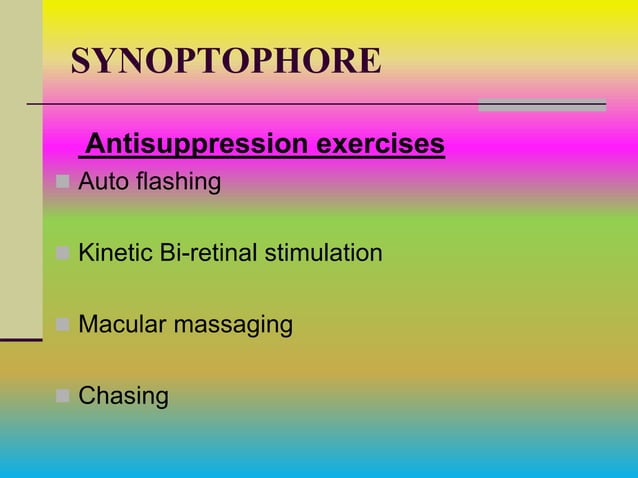 Orthoptic instruments arya | PPTX