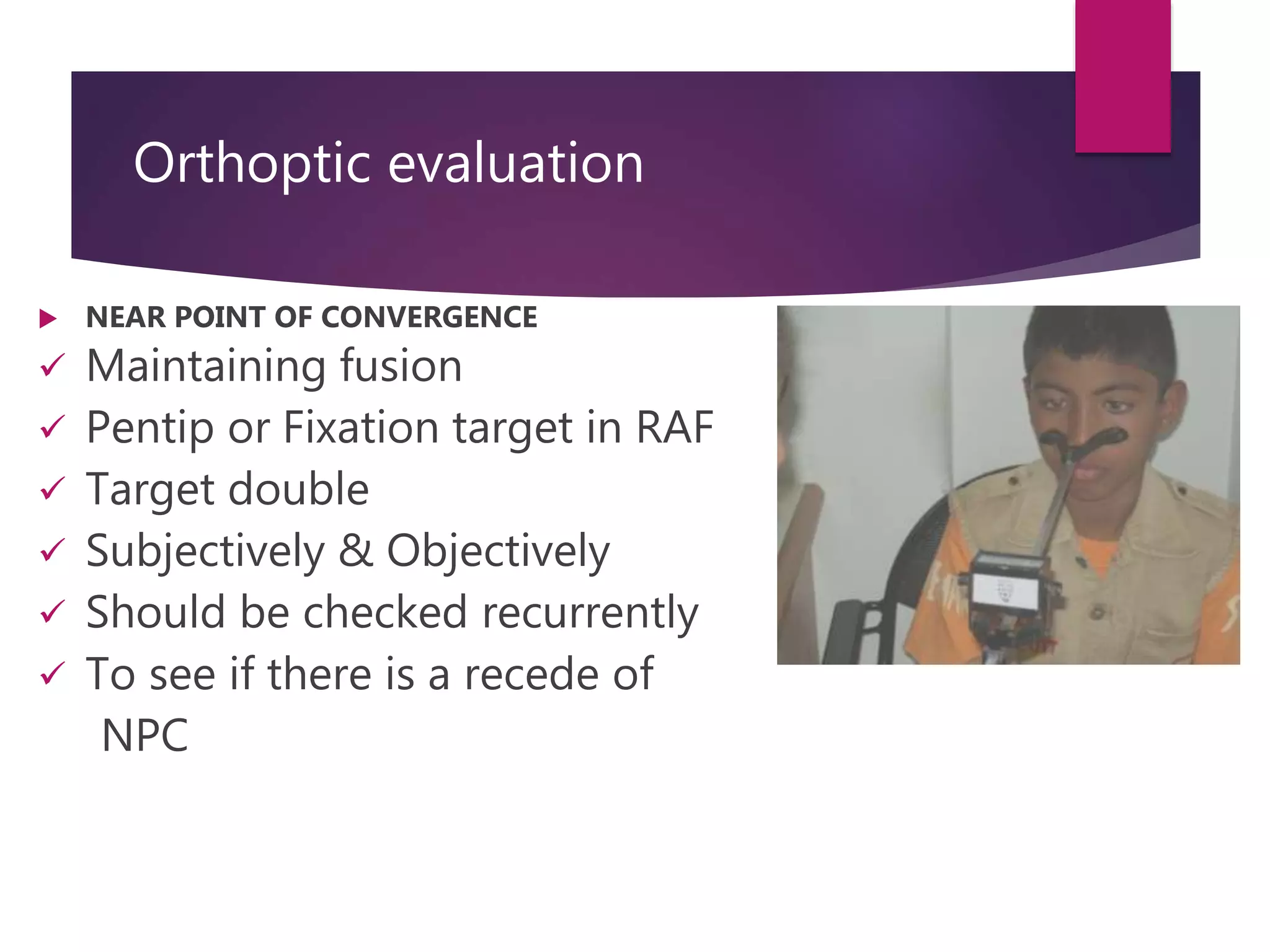 Orthoptics Introduction test | PPTX
