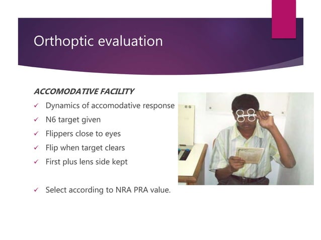 Orthoptics Introduction test | PPTX