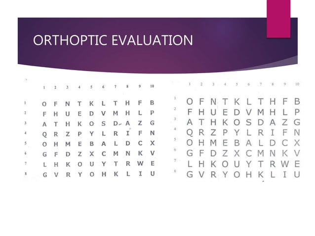 Orthoptics Introduction test | PPTX