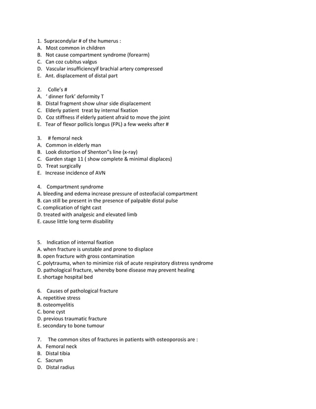Ganyang Ortho questions | DOC
