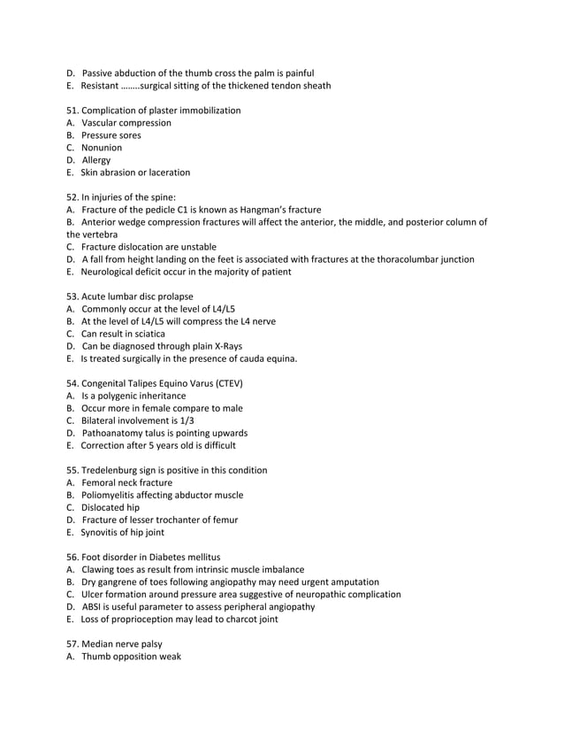 Ganyang Ortho questions | PDF