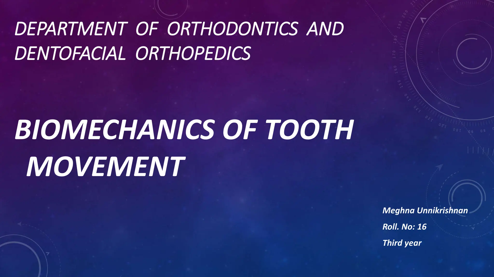 ortho seminar biomechanics of tooth movement | PPTX