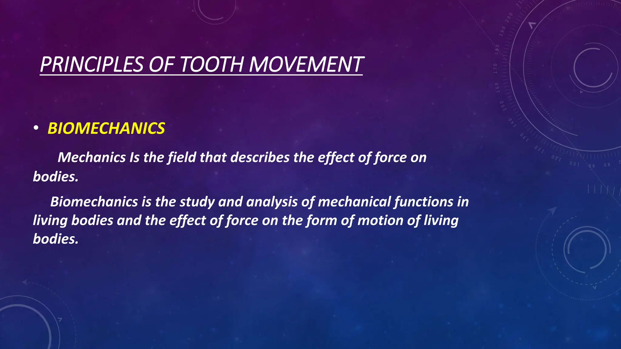 ortho seminar biomechanics of tooth movement | PPTX