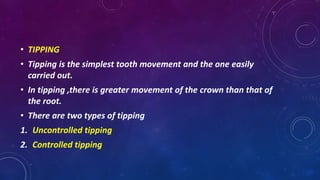 ortho seminar biomechanics of tooth movement | PPTX