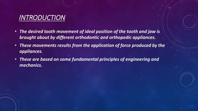 ortho seminar biomechanics of tooth movement | PPTX | Dental Health ...
