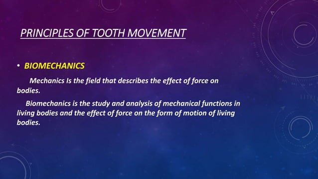 ortho seminar biomechanics of tooth movement | PPTX | Dental Health ...