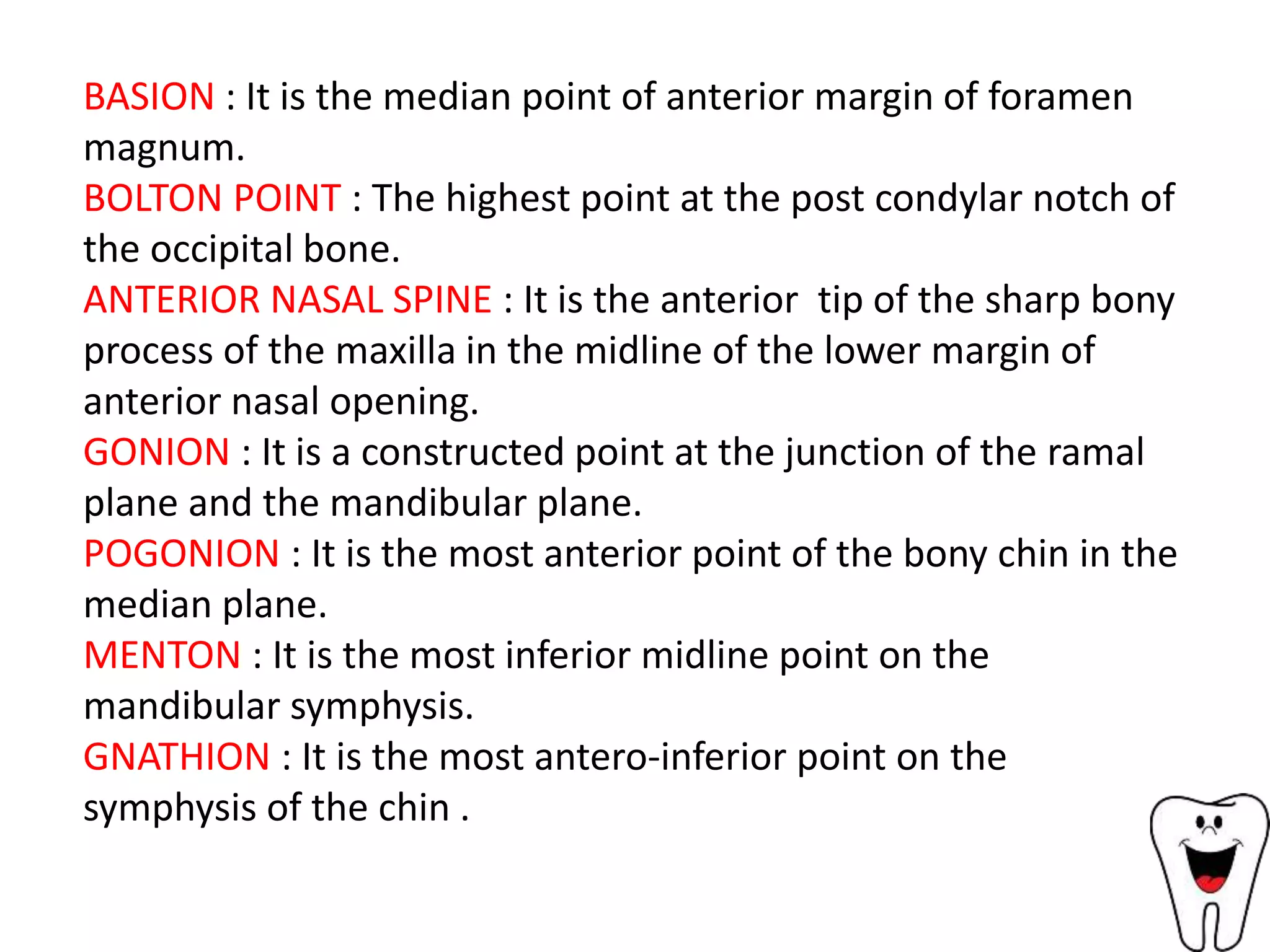 Cephalometrics ( landmarks,Lines and Planes ) | PPTX