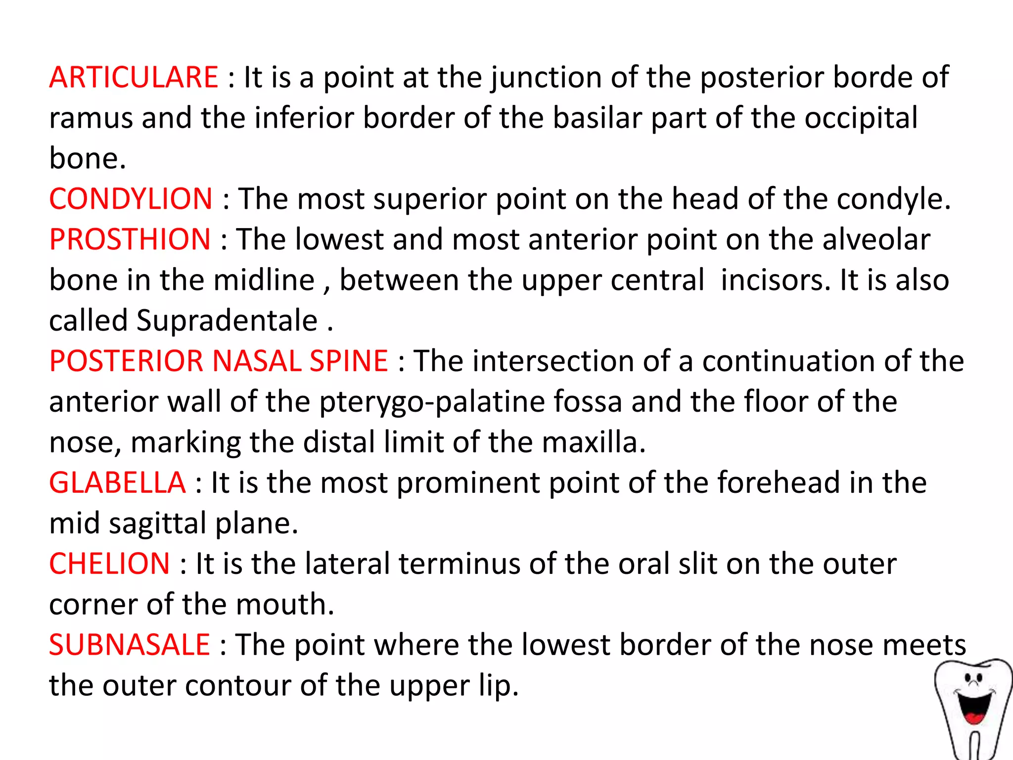 Cephalometrics ( landmarks,Lines and Planes ) | PPTX
