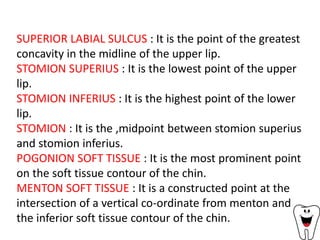 Cephalometrics ( landmarks,Lines and Planes ) | PPTX